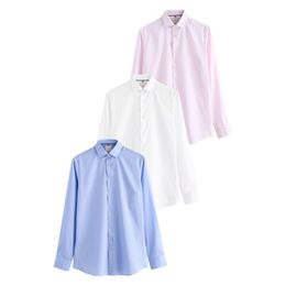 next Button Up Shirt male Blue, Pink, White size 15