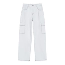 Bershka Cargo Jeans female White size 32