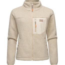 Ragwear Fleecejacke 'Alaris' Damen Gr&ouml;&szlig;e L beige / kitt / marine / orange