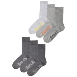 Bench Socken Herren Gr&ouml;&szlig;e 35/38 gelb / anthrazit / graumeliert / orange