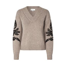 Dea Kudibal Pullover 'Pippadea' Damen Gr&ouml;&szlig;e L beigemeliert / schwarz