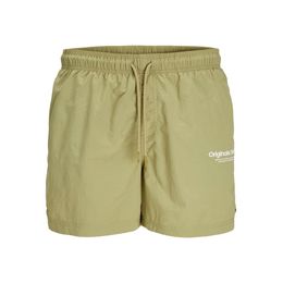 Jack & Jones JACK & JONES Badeshorts 'JPSTNaxos' Herren Gr&ouml;&szlig;e XL khaki / wei&szlig;
