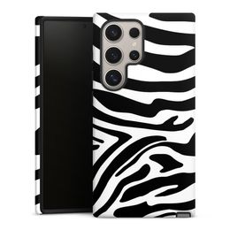 DeinDesign Galaxy S24 Ultra Handy Panzer Handyh&uuml;lle robuste Outdoor H&uuml;lle Schutzh&uuml;lle matt Animal Print Zebra Animal Look Tough Case