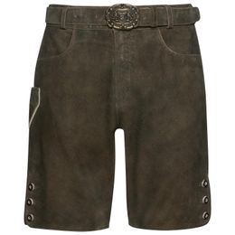 Almsach Kurze Lederhose mit G&uuml;rtel Braun (Gr&ouml;&szlig;e: 56)