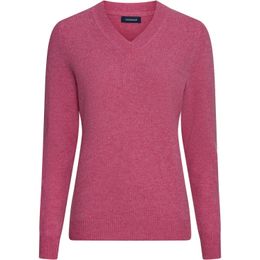 Highmoor V-Pullover aus Lambswool Rosa (Gr&ouml;&szlig;e: 38)