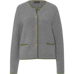 Reitmayer Cardigan mit R&uuml;ckenfalte Grau (Gr&ouml;&szlig;e: 40)