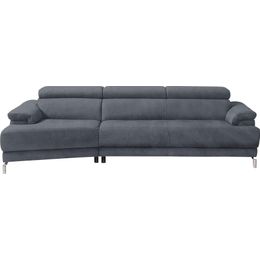 Ecksofa Egoitaliano "Soul, extravagantes Designsofa, Megasofa, super bequem, tolle Details", blau (ice lake), B:246cm H:99cm T:140cm, Luxus-Micofaser Lederoptik (100% Polyester) ist ein neues technisches Gewebe mit einem visuellen und taktilen Aspekt, der dem Nubuk sehr nahe kommt, mit innovativen Eigenschaften. Seine au&szlig;erordentliche Weichheit kommt von einem exklusiven Produktionsprozess, der Un