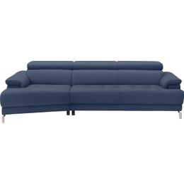 Ecksofa Egoitaliano "Soul, extravagantes Designsofa, Megasofa, super bequem, tolle Details", blau (tide), B:246cm H:99cm T:140cm, Leder &raquo;BULL&laquo; (echtes Rindsleder). Geschliffenes, pigmentiertes und behandeltes Rindsleder mit einer Dicke von 1, 3-1, 5 mm. Dieses Leder zeigt eine ziemlich weiche Hand mit einem halb undurchsichtigen Aussehen. Es handelt sich um ein gesch&uuml;tztes Leder. Eine leichte Deck