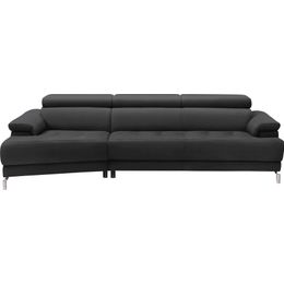 Ecksofa Egoitaliano "Soul, extravagantes Designsofa, Megasofa, super bequem, tolle Details", schwarz, B:246cm H:99cm T:140cm, Leder &raquo;BULL&laquo; (echtes Rindsleder). Geschliffenes, pigmentiertes und behandeltes Rindsleder mit einer Dicke von 1, 3-1, 5 mm. Dieses Leder zeigt eine ziemlich weiche Hand mit einem halb undurchsichtigen Aussehen. Es handelt sich um ein gesch&uuml;tztes Leder. Eine leichte Deckschi