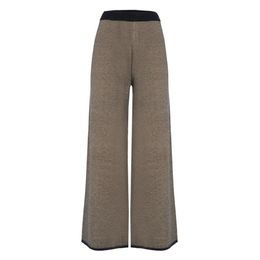 Influencer Hose Damen Gr&ouml;&szlig;e 38 dunkelbeige / schwarz