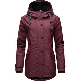 Navahoo Regenjacke 'Lindraa' Damen Gr&ouml;&szlig;e L bordeaux / schwarz Winterjacke