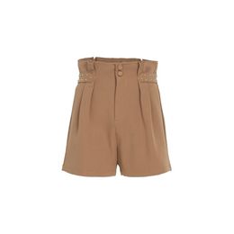 Influencer Pleat-Front Pants female Brown size XS