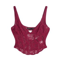 Bershka Top Damen Gr&ouml;&szlig;e XS burgunder