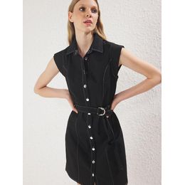 Trendyol Kleid Damen Gr&ouml;&szlig;e 34 schwarz Winterkleid