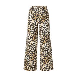 Hoermanseder Hoermanseder x About You Wide Leg Jeans in Leopard Print Damen Gr&ouml;&szlig;e 29/30 beige / hellbraun / schwarz