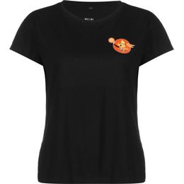 Merchcode T-Shirt 'Lola' Damen Gr&ouml;&szlig;e M pastellgelb / orangerot / schwarz / wei&szlig;