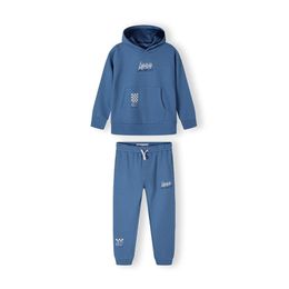 MINOTI Jogginganzug Jungen Gr&ouml;&szlig;e 110/116 blau / wei&szlig;