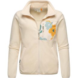 Ragwear Fleecejacke 'Appolo' Damen Gr&ouml;&szlig;e XL beige / rauchblau / goldgelb