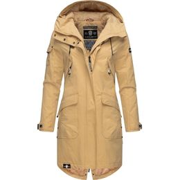 Navahoo Jacke 'Pfefferschote' Damen Gr&ouml;&szlig;e XXXL/4XL beige / schwarz / wei&szlig;