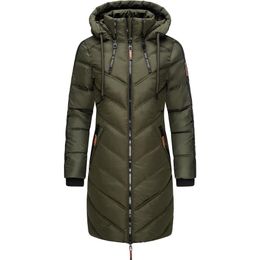 Marikoo Wintermantel 'Armasa' Damen Gr&ouml;&szlig;e L khaki / schwarz