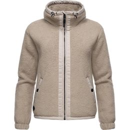 Ragwear Fleecejacke 'Nordicka' Damen Gr&ouml;&szlig;e M beige / wei&szlig;