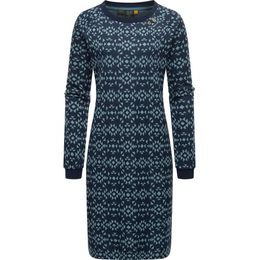 Ragwear Kleid 'Dassa Aztec' Damen Gr&ouml;&szlig;e 44 navy / t&uuml;rkis Winterkleid