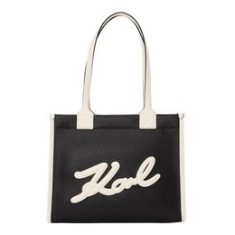 K by KARL LAGERFELD Karl Lagerfeld Shopper Damen Gr&ouml;&szlig;e One Size creme / schwarz