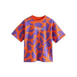 next Kurzarm-T-Shirt Jungen Gr&ouml;&szlig;e 110 lila / orangerot