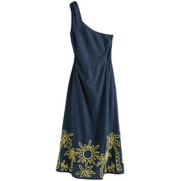 next Kleid Damen Gr&ouml;&szlig;e 34 navy / limone Winterkleid