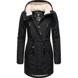 Ragwear Parka 'Elsie' Damen Gr&ouml;&szlig;e 4XL schwarz / wei&szlig; Winterjacke