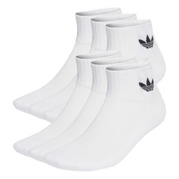 adidas originals Socks 'Mid Ankle 6 Pairs' female White size 40-42