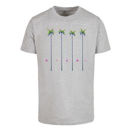 MT Men Shirt 'Miami Palms' Herren Gr&ouml;&szlig;e S graumeliert / gr&uuml;n / schwarz