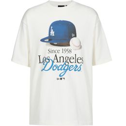 New Era Los Angeles Dodgers T-Shirt Herren - wei&szlig; - Gr. M - Baumwolle