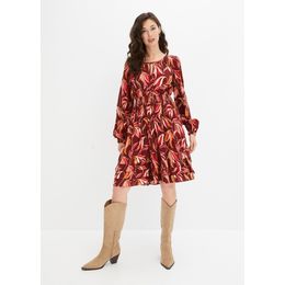 bonprix Tunika-Kleid aus reiner Viskose, rot