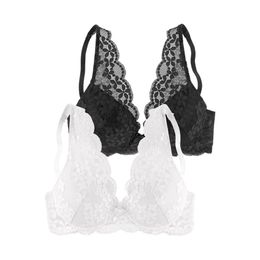 Petite Fleur Push-Up BH Damen Gr&ouml;&szlig;e 70 schwarz / wei&szlig;