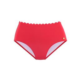 Lascana Bikini-Hose 'Scallop' Damen Gr&ouml;&szlig;e L rot