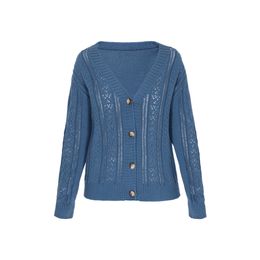 Sidona Strickjacke Damen Gr&ouml;&szlig;e L taubenblau