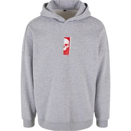 Thug Life Sweatshirt 'Saboteur' Herren Gr&ouml;&szlig;e M graumeliert / blutrot / wei&szlig;