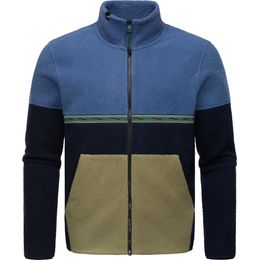 Ragwear Fleecejacke 'Lonndy' Herren Gr&ouml;&szlig;e L blau / navy / gr&uuml;n / schwarz