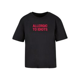 Miss Tee Shirt 'Allergic To Idiots' Damen Gr&ouml;&szlig;e XXL blutrot / schwarz