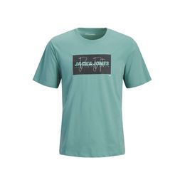 Jack & Jones Jack & Jones Junior T-Shirt 'JJCOLE' Jungen Gr&ouml;&szlig;e 110 cyanblau / schwarz