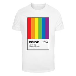Mister Tee Shirt 'Many Colors Pride' Herren Gr&ouml;&szlig;e XS blau / gelb / dunkellila / dunkelrot / wei&szlig;
