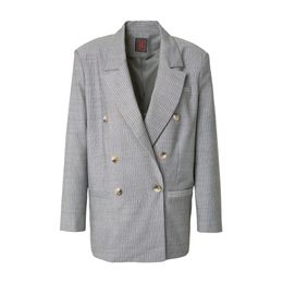 Stefanel Blazer Damen Gr&ouml;&szlig;e 38 grau / wei&szlig;