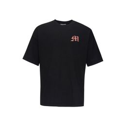 Multiply Apparel T-Shirt Herren Gr&ouml;&szlig;e L grau / hellgrau / lachs / schwarz / wei&szlig;