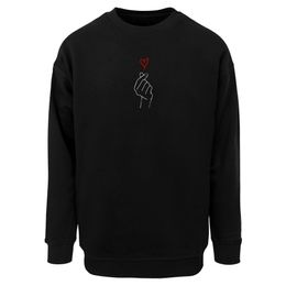 Merchcode Sweatshirt 'K Heart' Herren Gr&ouml;&szlig;e L rot / schwarz / wei&szlig;