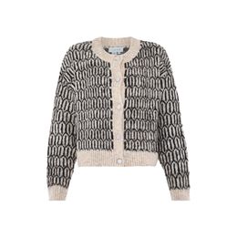 Caneva Strickjacke Damen Gr&ouml;&szlig;e M/L beige / beigemeliert / schwarz