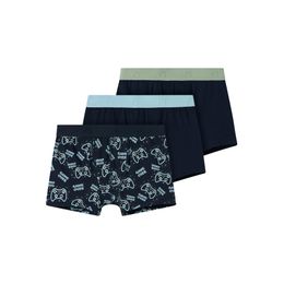 name it Boxershorts Jungen Gr&ouml;&szlig;e 134 nachtblau / hellblau / gr&uuml;n