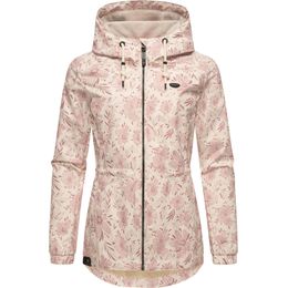 Ragwear Funktionsjacke 'Dankka Spring' Damen Gr&ouml;&szlig;e XXL ros&eacute; / puder / schwarz