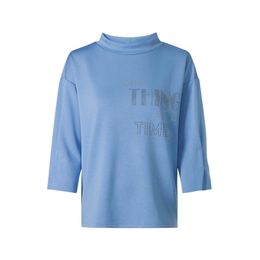 Heine Sweatshirt Damen Gr&ouml;&szlig;e S/M cyanblau / silber