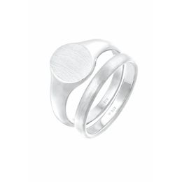 Kuzzoi Ring-Set Herren Gr&ouml;&szlig;e 64 silber